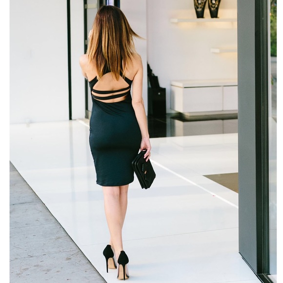 Fabletics | Dresses | Fabletics Tropez Black Mesh Racerback Tank Dress ...